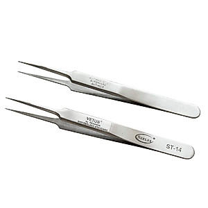 Vetus Tweezer Non-magnetic Stainless Steel Pointed Tip ST-14