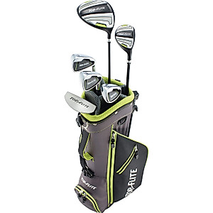 Top Flite 2019 Kids' 9-Piece Complete Set – (Height 53” and Above)-Grey/Volt-Left Hand