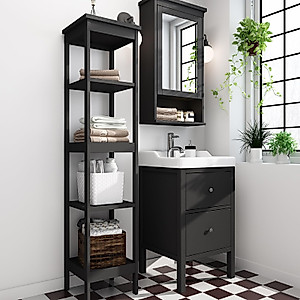 HyunHome Black Wallpaper Black Contact Paper Thicken Peel and Stick Wallpaper 24"x394" Matte Solid Textured Contact Paper Self Adhesive Removable Waterproof for Cabinets Furniture Bedroom Livingroom