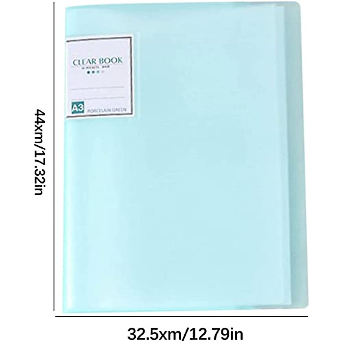 A3 30 Pages Diamond Painting Storage Book, Painting Storage Book 30 Clear Pockets Sleeve Protector Art Portfolio Book for 44*32.5*2cm Sketches Painting Presentation (Green)