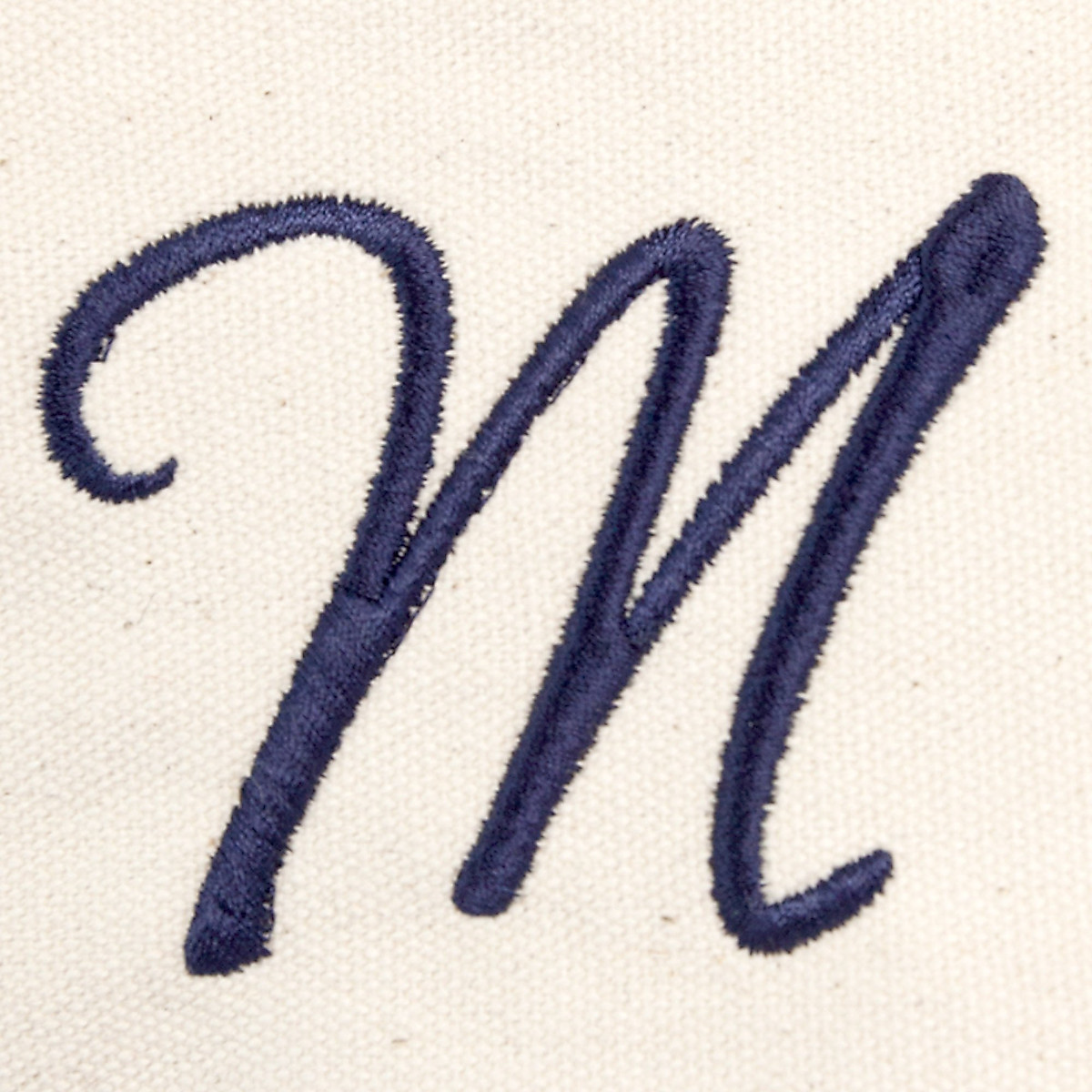 DALIX Personalized Tote Bag For Women Monogram Initial Open Top Navy Blue M