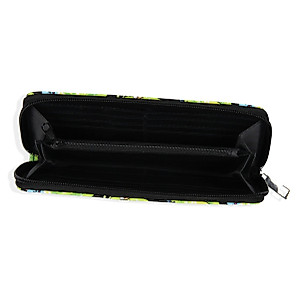 Rick and Morty Wallet Portals and Characters Faux Saffiano Zip Closure Wallet