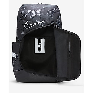 Nike Elite Pro Printed Basketball Backpack (32L) (Black/Black/White, One Size)