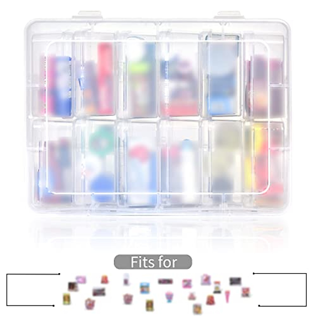 Xuerdon Display Case Compatible with Disney Doorables Collectible Mini Figures, Case Compatible with Mini Brands 5 Surprise Collector Toys Series 1 2 3 4 Mystery Real Miniature Collectible Kit.