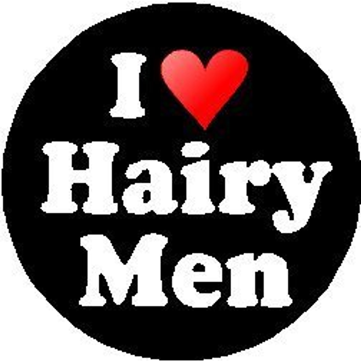 I Love Hairy Men Magnet (heart) - Manly Man