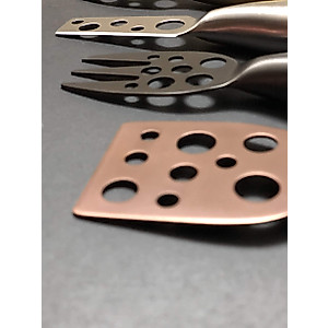 Natural Slate Cheese Board and Knife Set | Charcuterie Board Cheese Knives and Spreader set 14 Pieces 16" x 12" Serving Tray with Black Handle Ceramic Bowls Soapstone