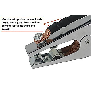 200 Amp Welding Leads Assembly Set - Terminal Lug Connector - #2 AWG Cable (25 FEET Each Lead)