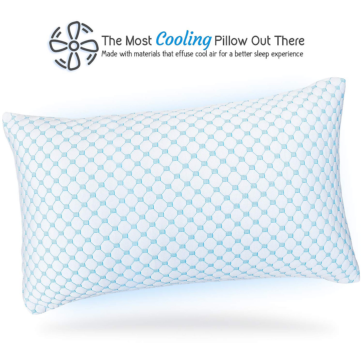 Clara Clark Cooling Pillows for Sleeping - Memory Foam Pillows - Luxury Gel Pillow with Reversible Cover Cool to Velvety - Breathable Bed Pillows for Side Sleepers - King - 18 x 36-2 Pack