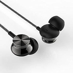 Betron BS10 Earphones Wired in Ear Earbud Headphones Strong Bass Noise Isolating Ear Buds 3.5mm Jack Tangle-Free Cord Compatible with Tablet Laptop iPhone iPad Smartphones (Black)