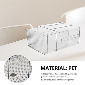 Angoily Refrigerator Storage Box Stackable Storage Drawers Refrigerator Storage Bin Drawer Refrigerator Organizer Bin Drawer Stackable Storage Bin Drawer Superimposed Crisper Plastic