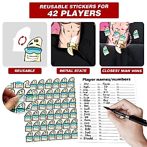 PINGAMOO Bridal Shower Games, Pin The Banana on The Hunk, Wedding Bachelorette Party Engagement Shower, 42 Guests