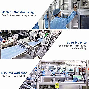 50 PCS Disposable Face Masks,Safety Face Mask with Elastic Ear Loops for Dust,Breathable Protection Mouth Cover Mask Black