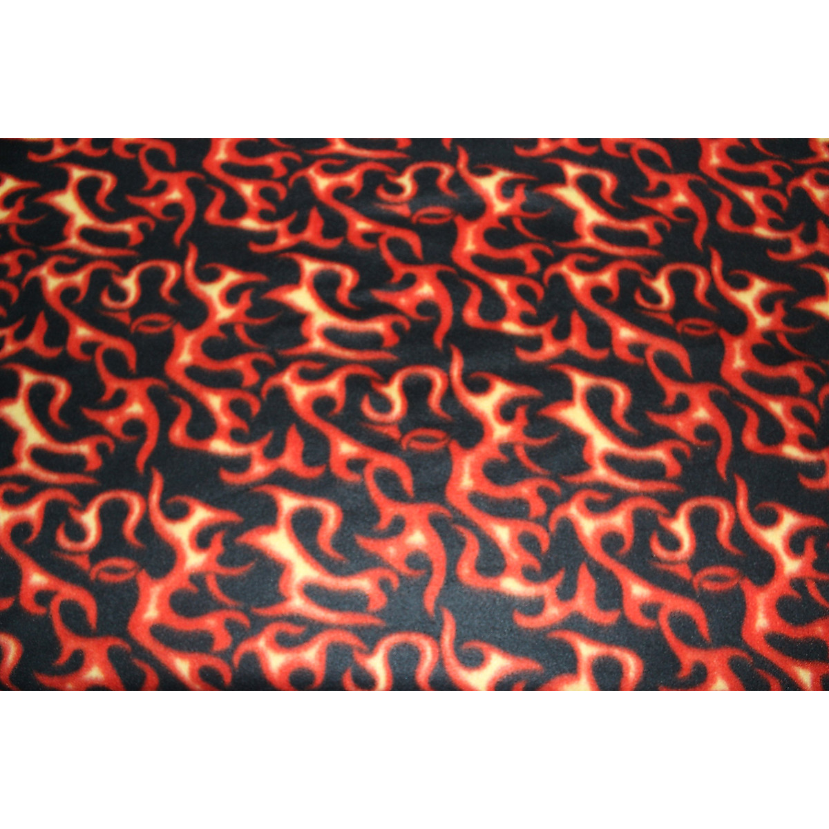 Fleece Printed MISC Flame Print Fabric by The Yard