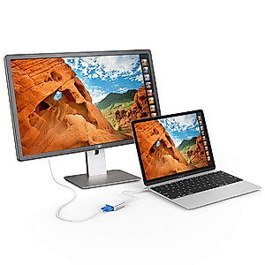 Bincolo USB-C to VGA Adapter, USB 3.1 Type C (Thunderbolt 3) to VGA Converter Compatible with MacBook Pro, New MacBook, MacBook Air 2018, Dell XPS 13/15, Surface Book 2 and More (Silver)