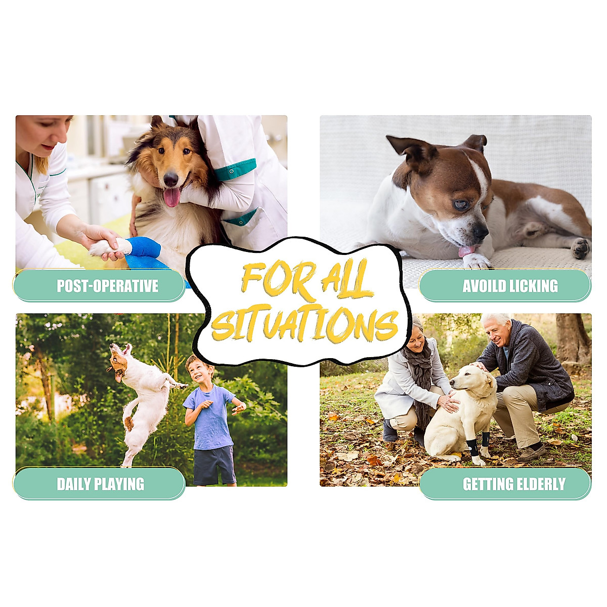 Lyderpet Dog Leg Brace Front Wrist or Carpal Support for Canine Dogs, Brace Compression Wraps with Metal Splints, Prevents Ankle Injuries&Sprains, Helps with Loss of Stability Caused by Arthritis