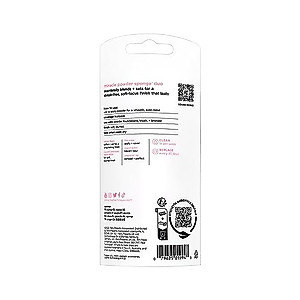 Real Techniques Miracle Powder Sponge, Makeup Blending Sponge For Powder Products, Set Makeup For Natural Finish & Cloud Skin, Buildable Coverage, Velvet Material, Latex-Free Foam, 2 Count