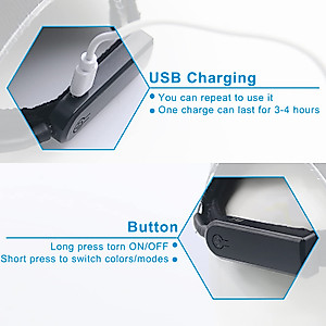 SAFEBAO Led Hat Led Baseball Cap for Adults with 7 Luminous Colors 4 Glowing Modes Rave Hat for Bar Club,Glowing Party,Christmas Halloween(Black)