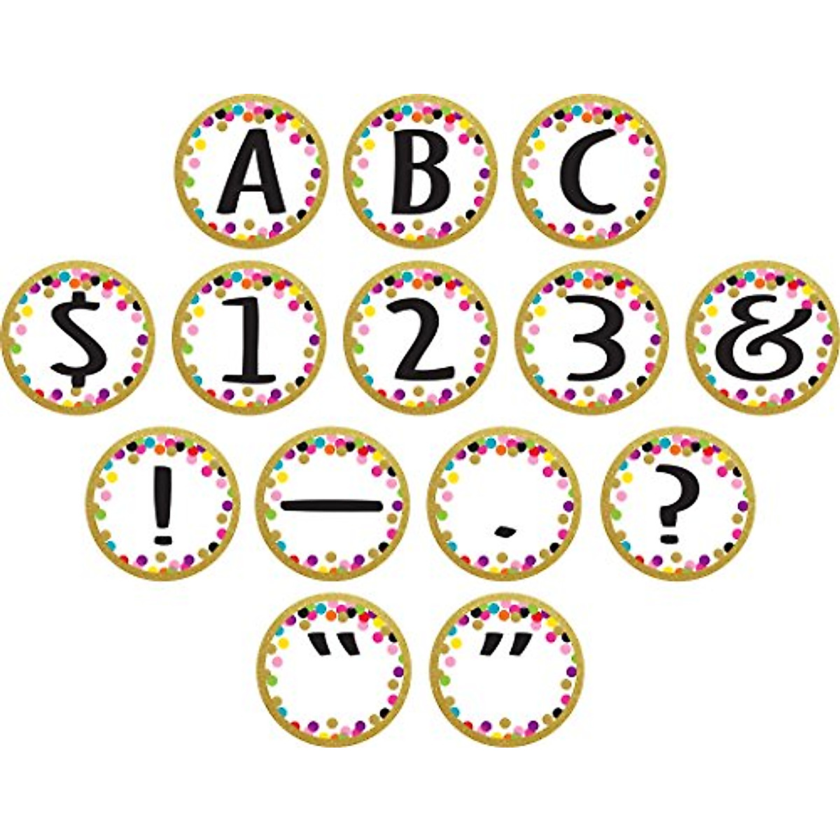 Confetti Circle Letters