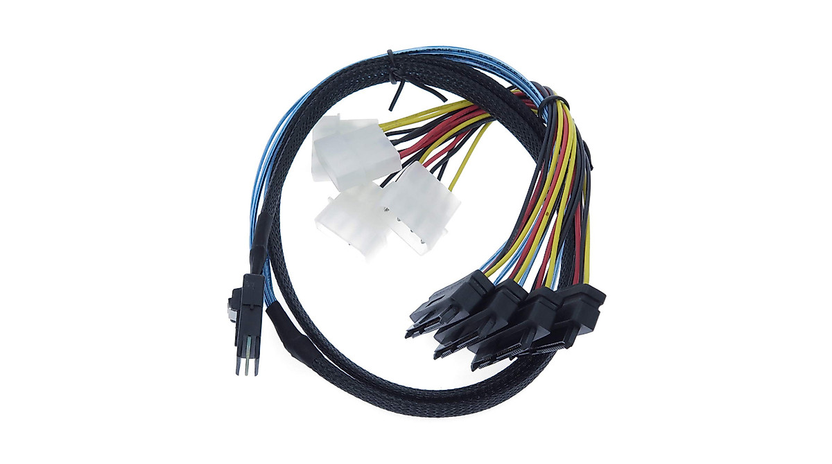 EDIMS Mini SAS to SAS Cable for High-Speed Data Storage 3.3FT