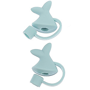 Amosfun 1 Set 2pcs Straw Dust Plug Straw Covers Cap Cloud Straw Cover Plugs Ripple Silicone Straw Protector Drinking Straw Tips Cover Cute Straw Cover Girl Silencer Cartoon