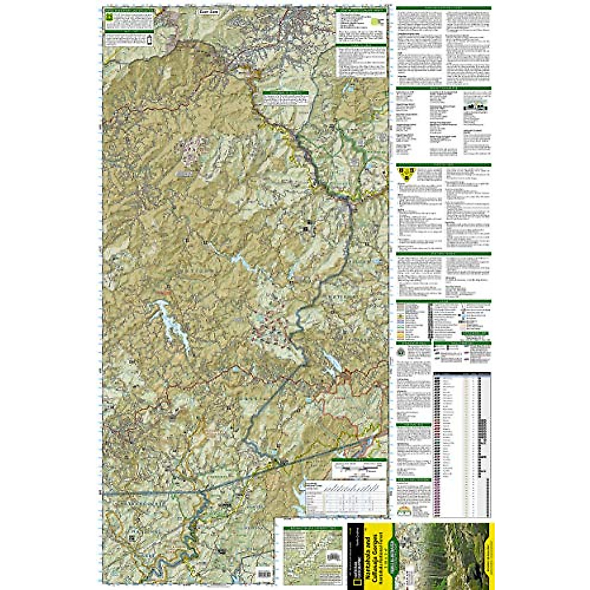 Nantahala and Cullasaja Gorges Map [Nantahala National Forest] (National Geographic Trails Illustrated Map, 785)