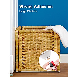 32 PCS Self Adhesive Caster Wheels, 360 Degree Swivel Mini Adhesive Wheels, Stainless Steel Paste Type Universal Pulley, Anerpoey Rotation Sticky Pulley for Trash Can, Storage Box, Furniture