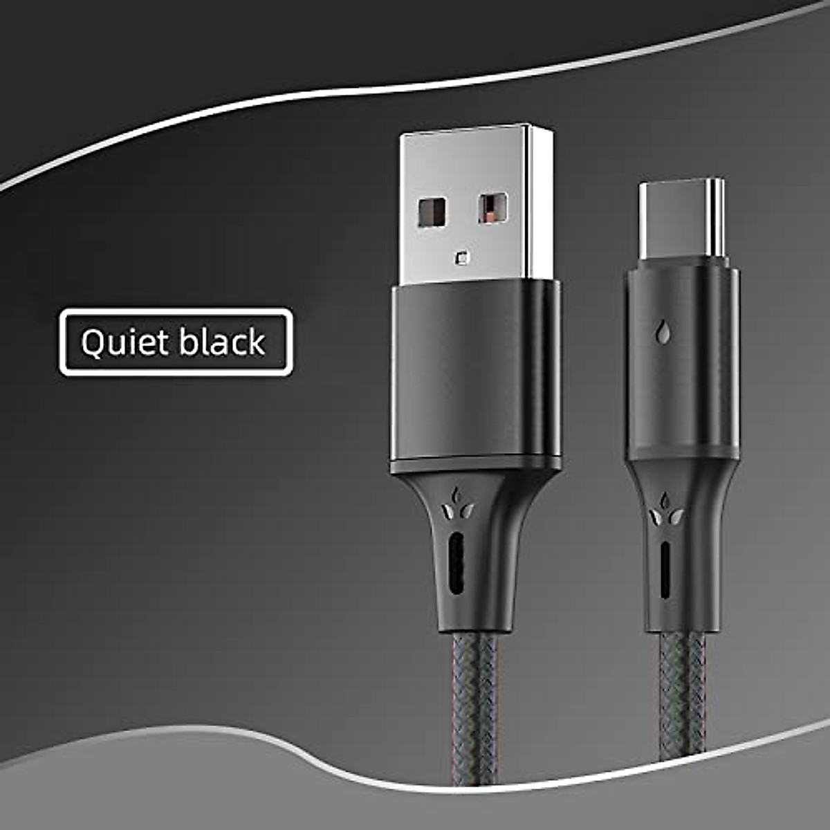 BGNTBUK Type C to Type C Cable 3A Super Fast Charge Braided Alloy LED Front Light Data Cable Suitable for Type C Charging Cable Usb3 Extension Cable 25 Ft
