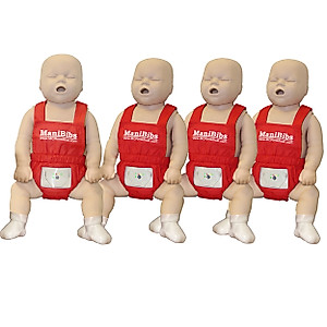 MCR Medical PRESTAN CPR Adult Manikin 4-Pack w. Feedback, Infant Manikin 4-Pack w. Feedback, AED UltraTrainers, Wheeled Carryall, & MCR Accessories