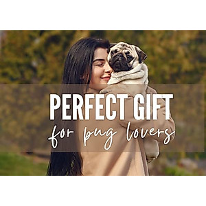 Pug Gifts for Pug Lovers, Pug Flannel Blanket for Pug Lovers, Soft Throw Blanket 50"x 65"