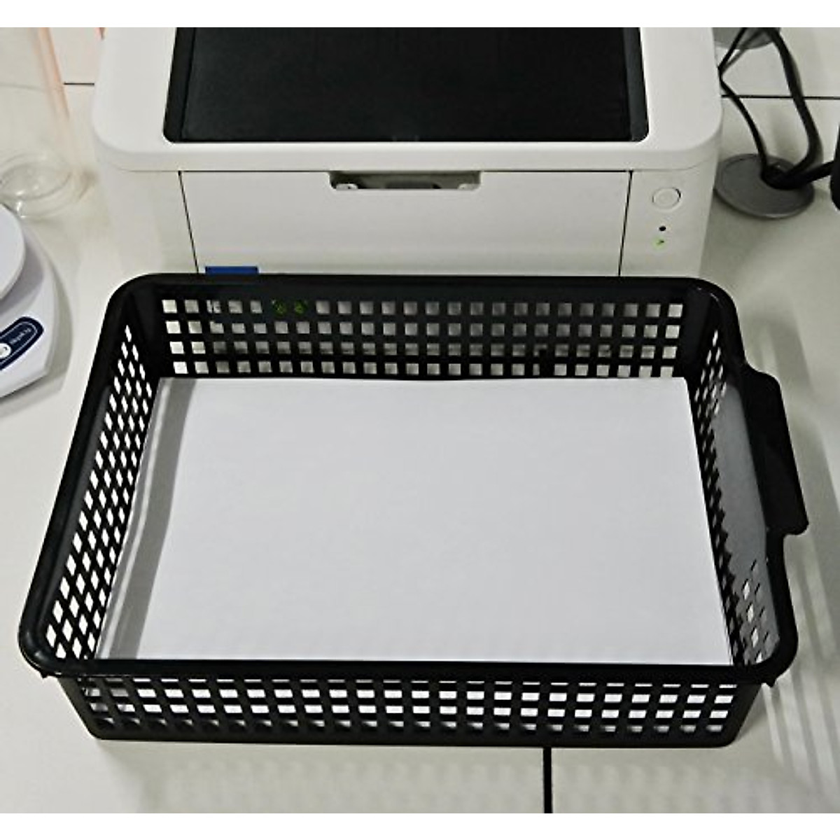 Begale 6-Pack Desktop Storage Basket for Office Supplies, File, Letter and Document Organizer, Black