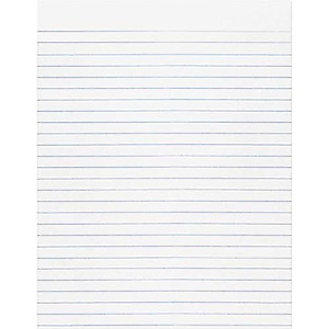 Pacon Composition Paper, 8.5 X 11, Wide/legal Rule, 500/pack,White