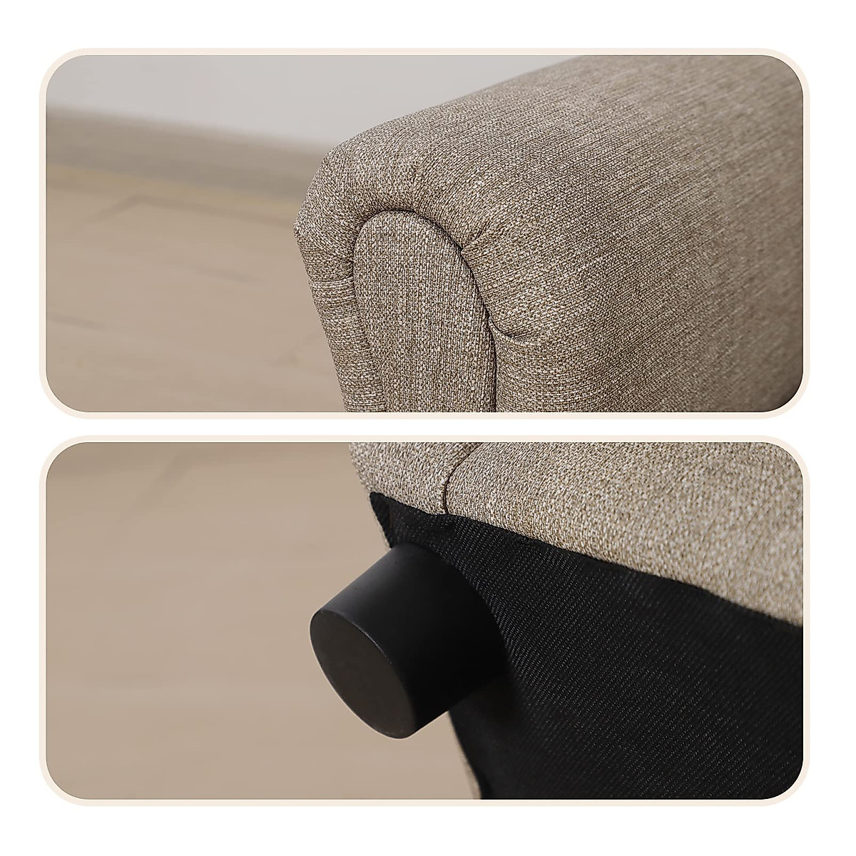 Getifun Kids Sofa Chair with Ottoman/PVC Leather Toddler Couch with Plastic Legs/Upholstered Children Armchair for Kids Under 4 Years Old/Single Seat with Stool (Double)