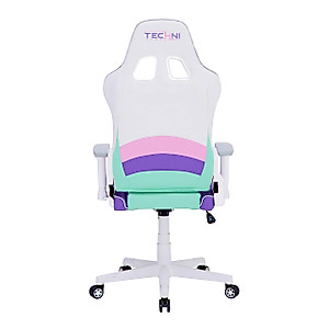 Techni Sport Gaming Chair Collection - Office Chair - Gaming Computer Chair - Recliner Chair - Back Support - Ergonomic & Adjustable - Lumbar Support Leather Gaming Chair (TS42, Multicolor)