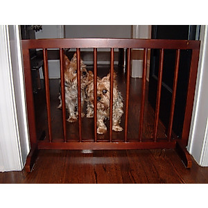 Cardinal Gates Step Over Gate, 21 x 28-Inches, Walnut