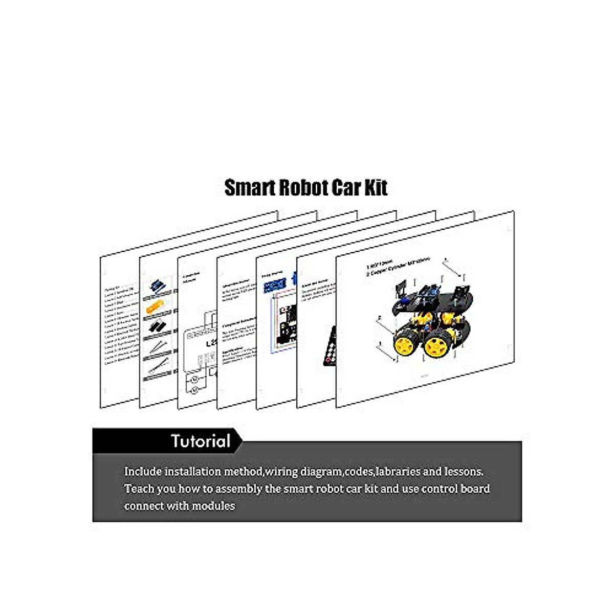 Smart Robot Car Kit for R3,Ultrasonic Sensor, Bluetooth Module for with Tutorial