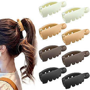 8 Pcs Matte Banana Hair Clips Twist Ponytail Holder Hair Claw Clips Strong Hold French Barrettes Fine Hair Jaw Clips Accessories for Women