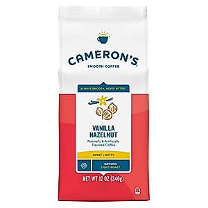 Cameron's Coffee Roasted Ground Coffee Bag, Flavored, Vanilla Hazelnut, 12 Ounce