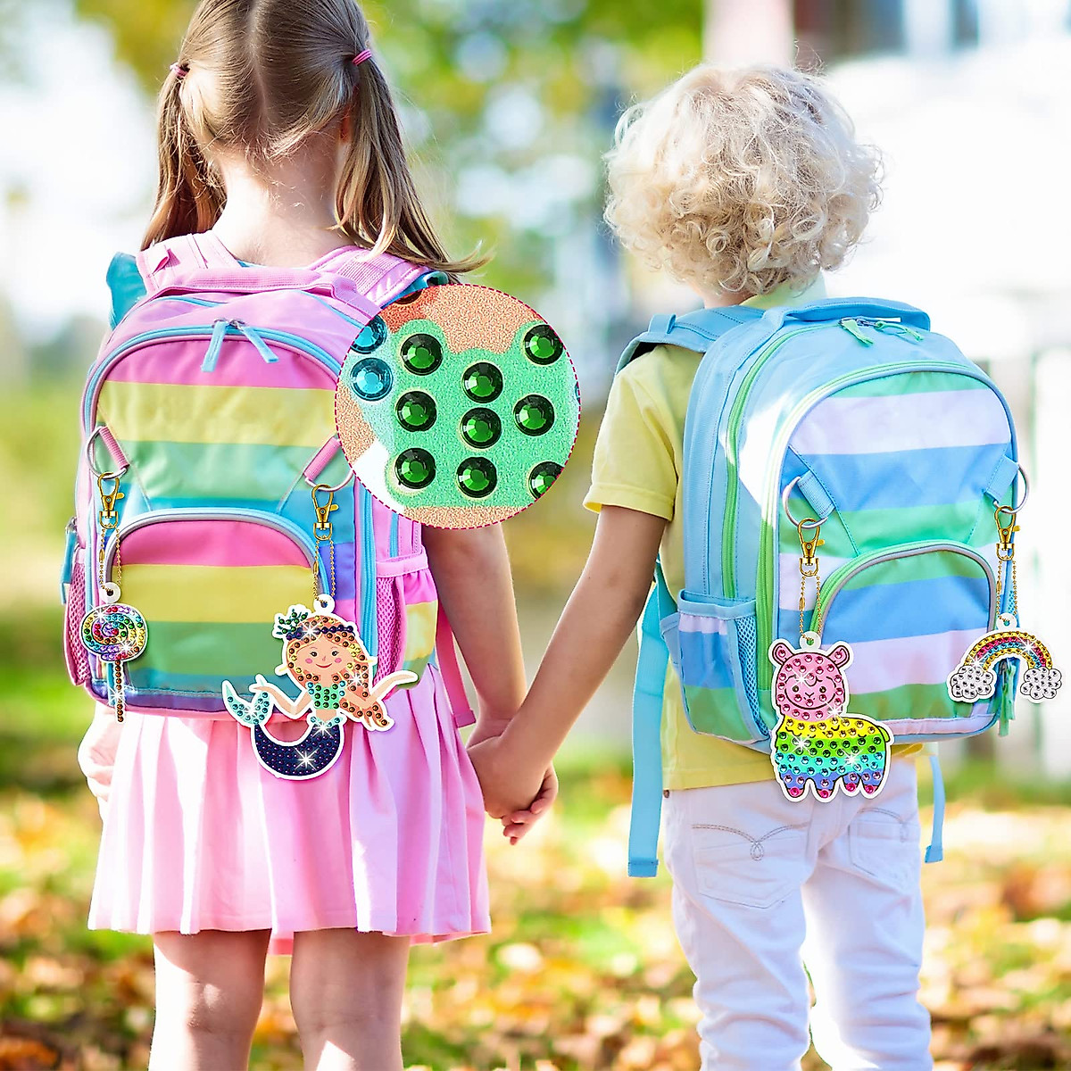 27 Pcs Kids Diamond Painting Art Crafts for Kids Diamond Painting Kits Unicorn Mermaid Dolphin Diamond Stickers Painting Suncatchers with Keychain Diamond Art Christmas Gift for Girls Boys Ages 3-12