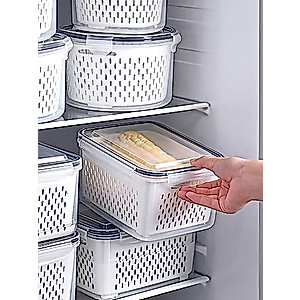 Phantom Chef Nesting Food Storage with Lids | 3 Sizes | Dishwasher & Microwave Safe | Food Grade BPA-FREE Safe | Perfect for Refrigerator Fridge Organizer | Portable & Stackable Design (Aqua)
