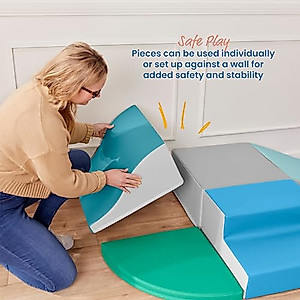 ECR4Kids SoftZone Little Me Wall Climb and Slide, Beginner Playset, Contemporary, 6-Piece