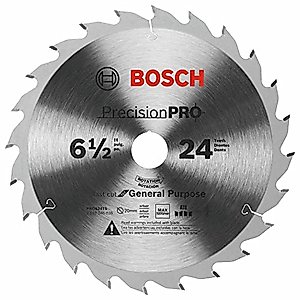 BOSCH PRO624TS 6-1/2 In. 24-Tooth Precision Pro Series Track Saw Blade