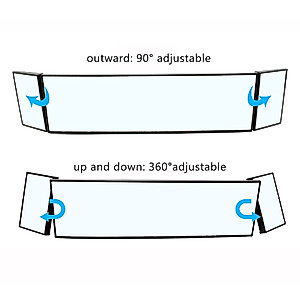 Car HD Rear View Mirror Wide-angle Adjustable Interior Mirror Large Rearview Mirror for Rear Seat Baby Safety Universal for Car SUV