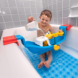 Step2 Nautical Rain Showers Bath Set, Kids Water Table & Sand Activity Sensory Playset, Summer Outdoor Toys, 8 Piece Water Toy Accessories, for Toddlers 1.5+ Years Old