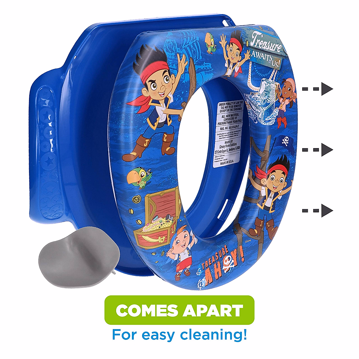 Disney Jake and The Never Land Pirates "Treasure Ahoy" Soft Potty, Blue