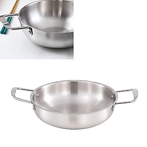 Korean Ramen Pot, Stainless Steel Ramen Cooking Pot with Double Handles, Fast Heating Noodle Pot for Soup Noodle Pasta(Original 20cm)