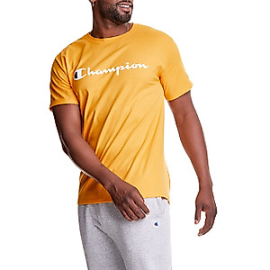 Champion Men's Classic Jersey Script T-Shirt, Team Gold2, X-Large