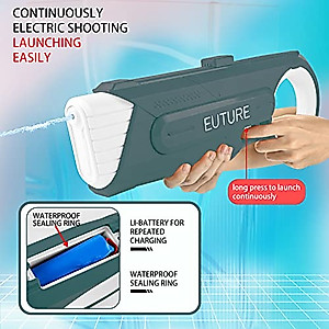 Rousewit Electric Water Guns for Adults Kids,The Strongest Water Gun 30 fee tautomatic Water Gun 700cc,Water Blaster Shooter Squirters Pistol for Kids Teens Outdoor Beach Pool Toys