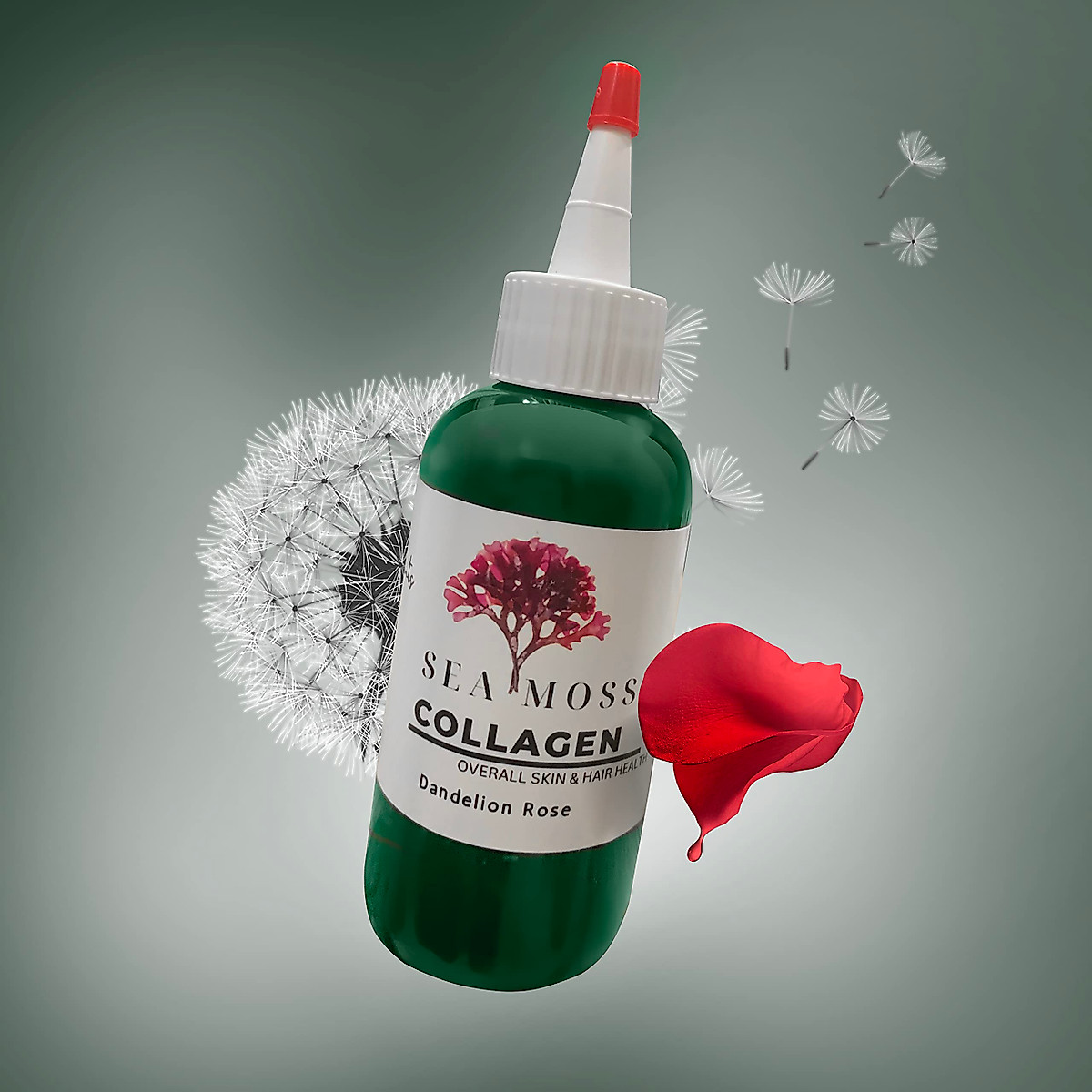 SEA MOSS COLLAGEN Hair & Skin Oil (Dandelion-Rose Dandruff & Acne)