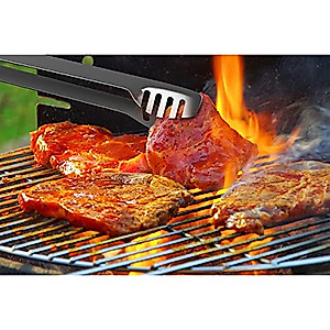 Home-Complete HC-1000 BBQ Accessories – 16PC Grill Set with Spatula, Tongs, Skewers, Case – Barbecue Tools for Father’s Day, Wedding, Anniversary, 16 pc, Silver