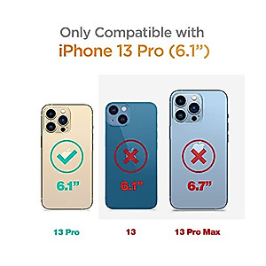 GVIEWIN for iPhone 13 Pro Case with Screen Protector & Camera Lens Protector, [10FT Military Grade Drop Protection] Clear Shockproof Slim Fit Floral Phone Case for Women Girls 6.1" (Hibiscus)